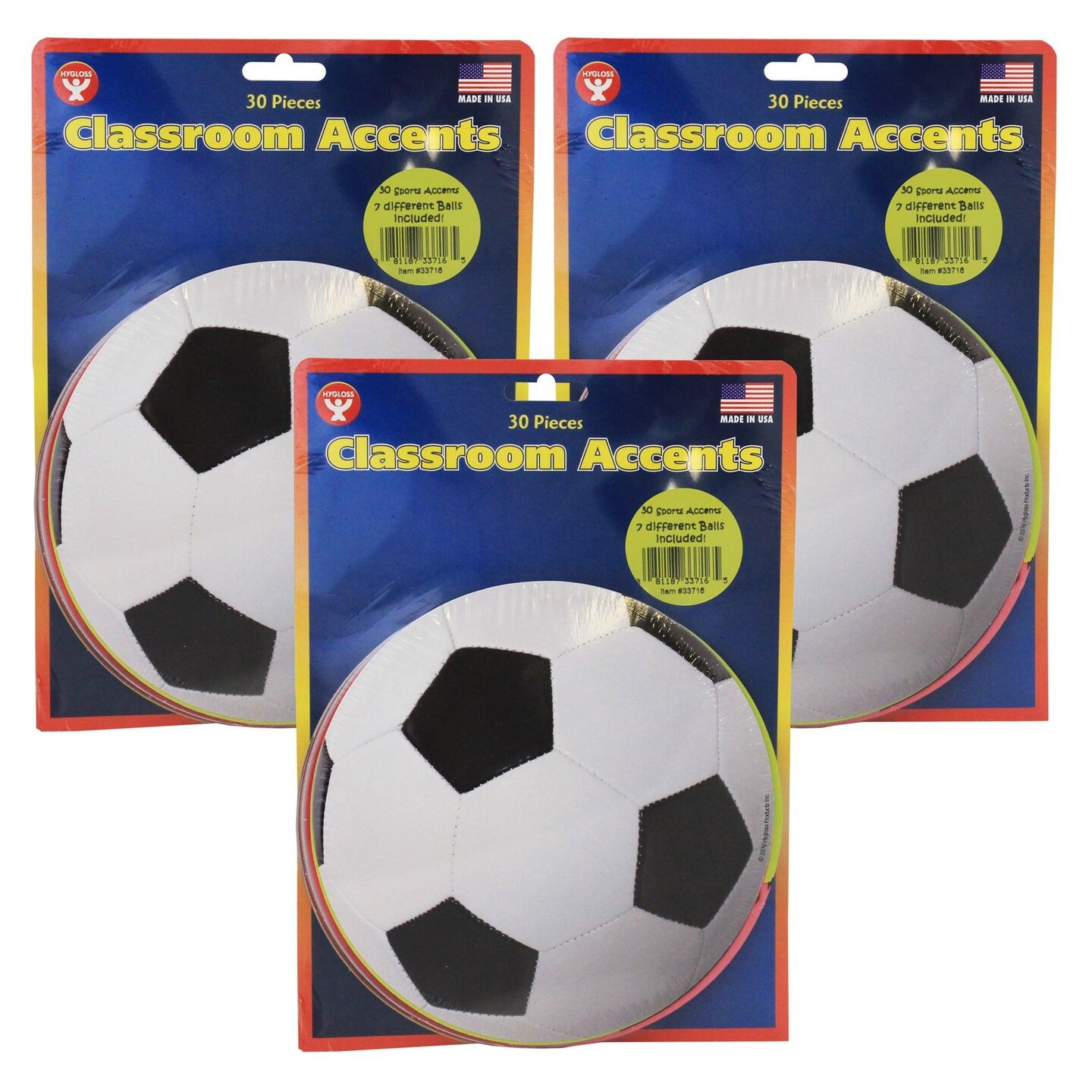 6" Sports Ball Accents, 30 Per Pack, 3 Packs | Michaels