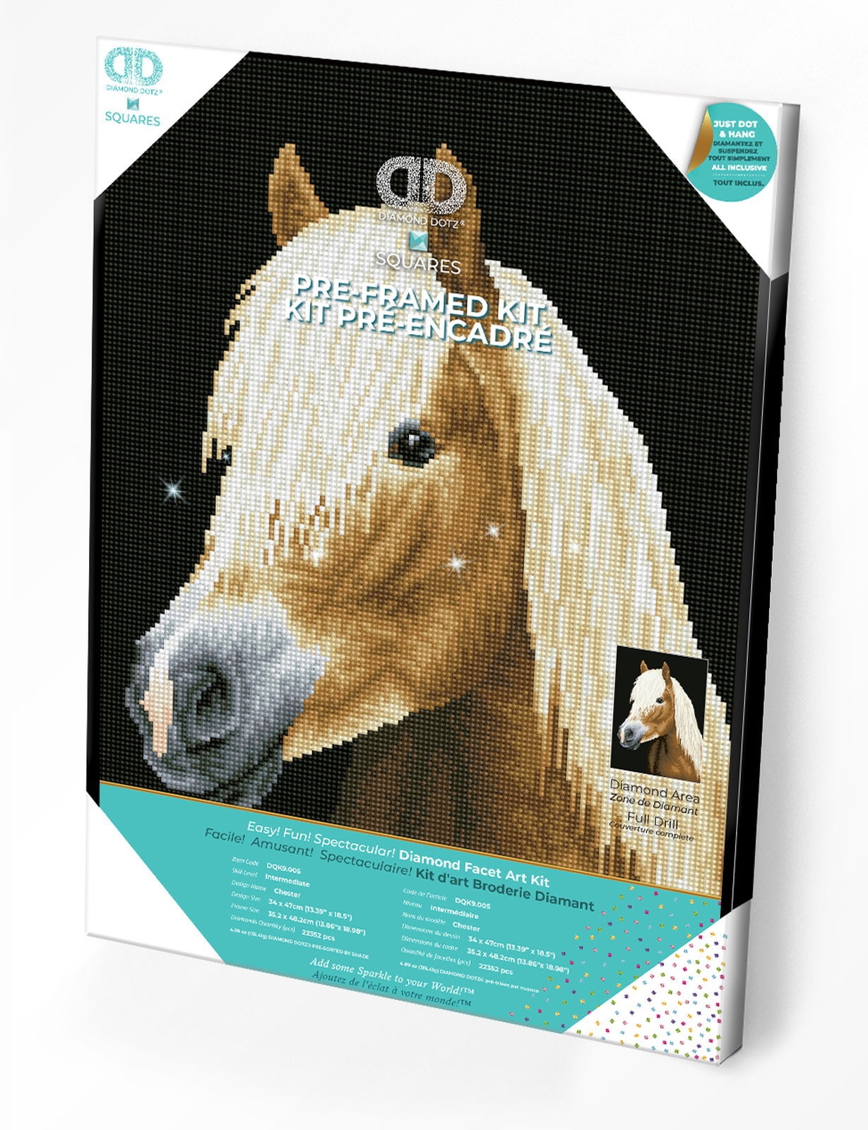 DIAMOND DOTZ ® - Chester - Pre-Framed Kit Diamond Painting Artwork Kit ...