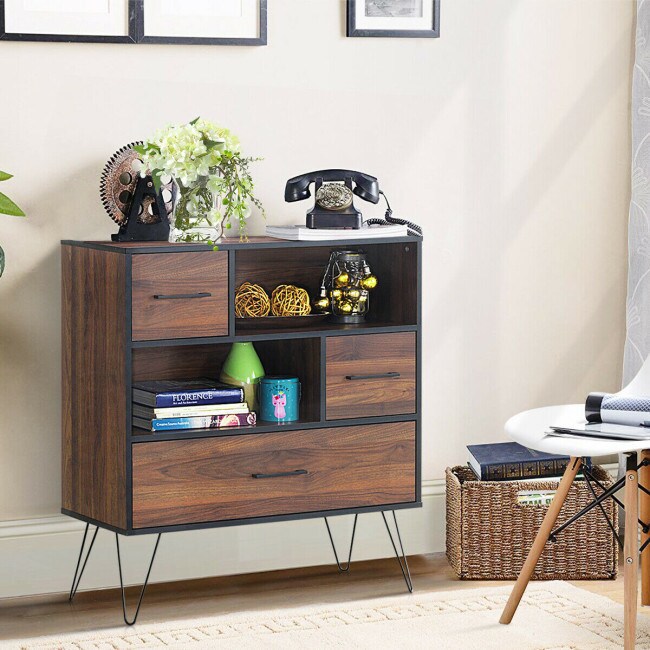 Multipurpose Sideboard Storage Cabinet with Metal Leg & Drawers | Michaels