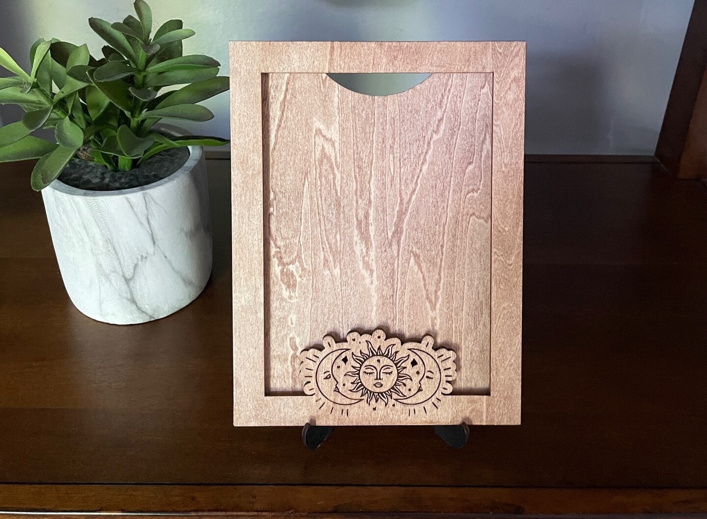 5x7 Celestial Sun and Moon Wood Picture Frame Picture Frames ...