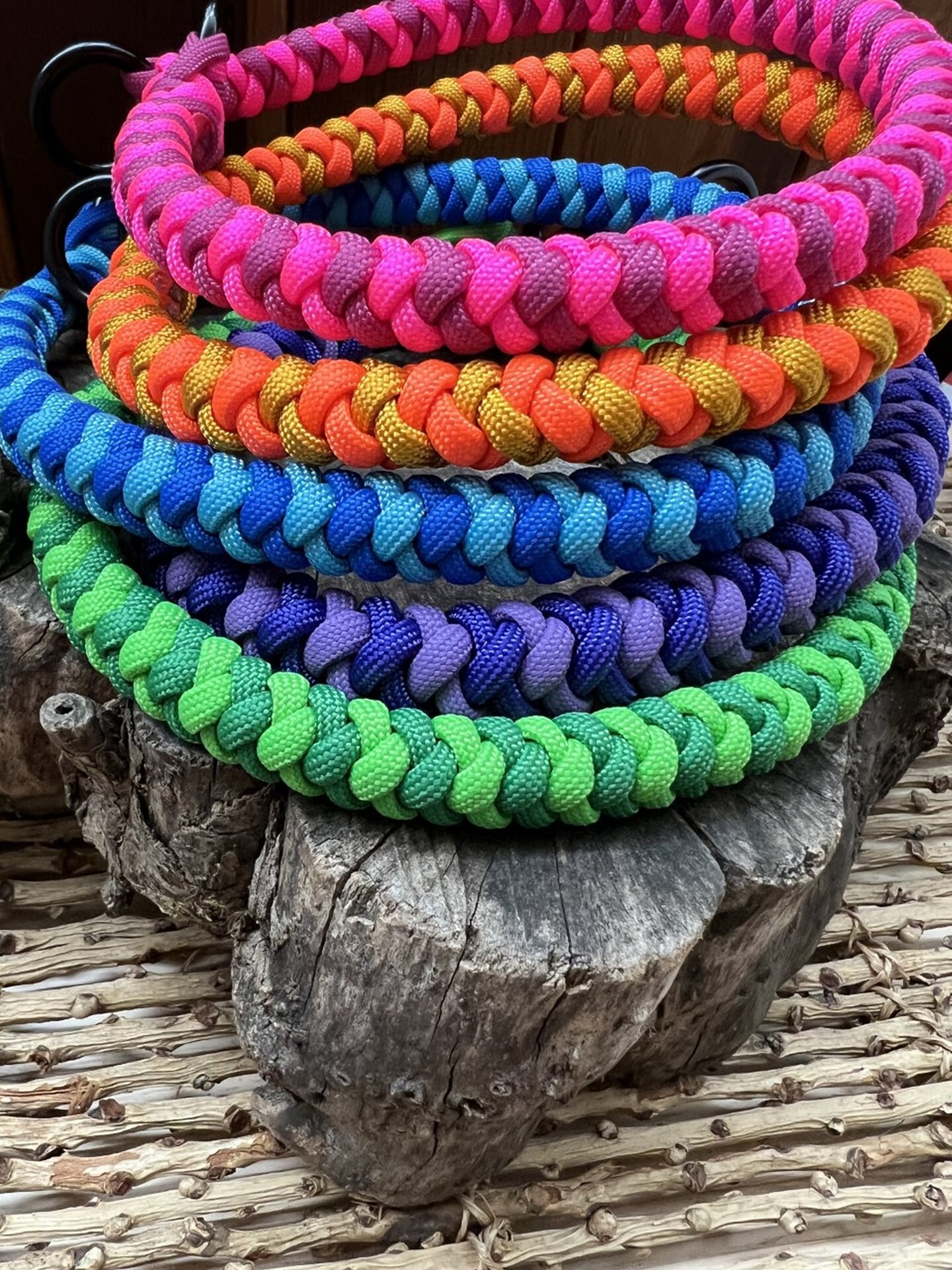 Thick Round Braid Paracord Dog Collar, Custom Colors and Closure ...
