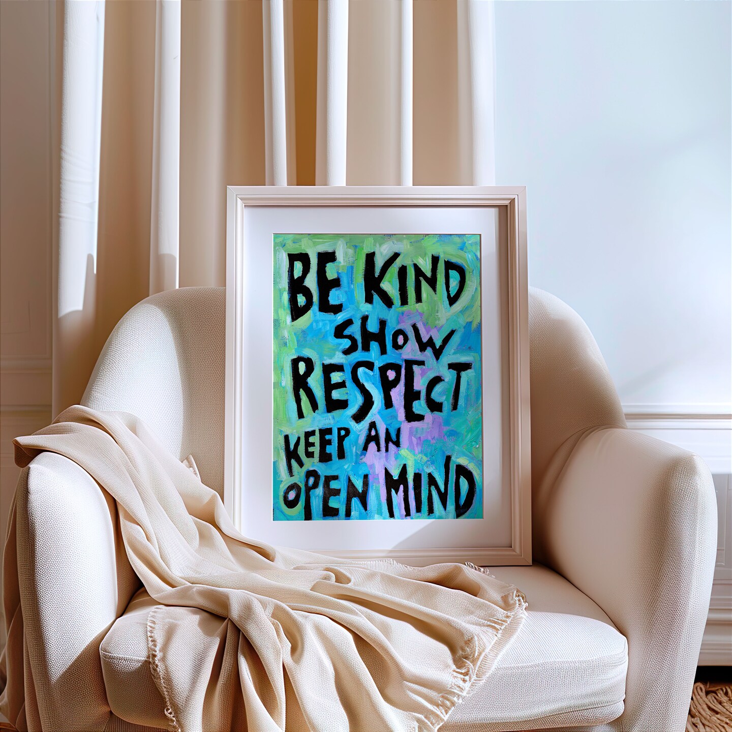 Be Kind How Respect Keep an Open Mind | Wall Décor Motivational ...