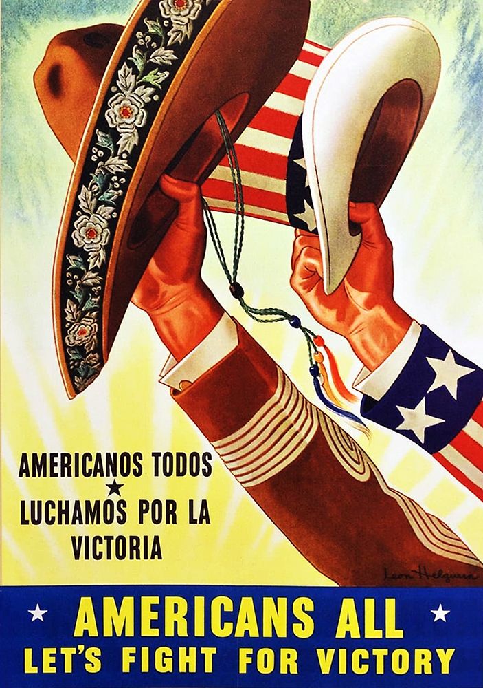 Americanos Todos, Luchamos por la Victoria Poster Print by Leon ... Americanos Todos, Luchamos por la Victoria Poster Print by Leon ...