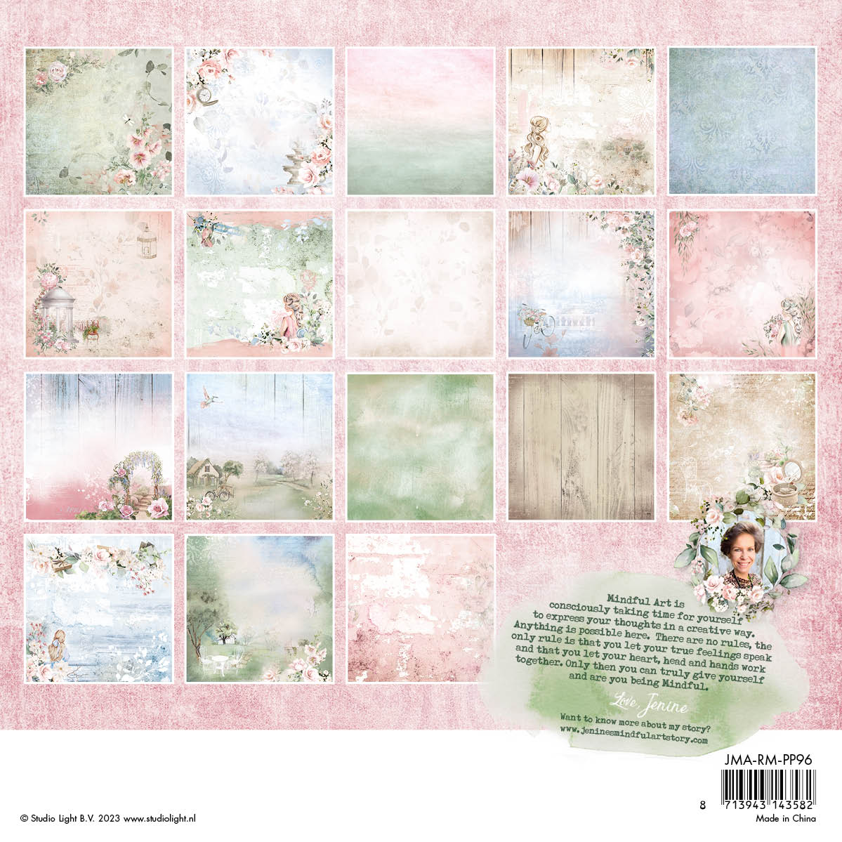 Studio Light JMA Paper Pad Background Patterns Romantic Moments ...