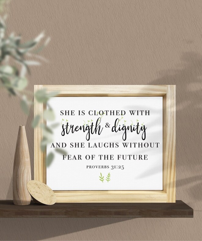 She is Clothed with Strength and Dignity Proverbs 31:25 — Motivational ...