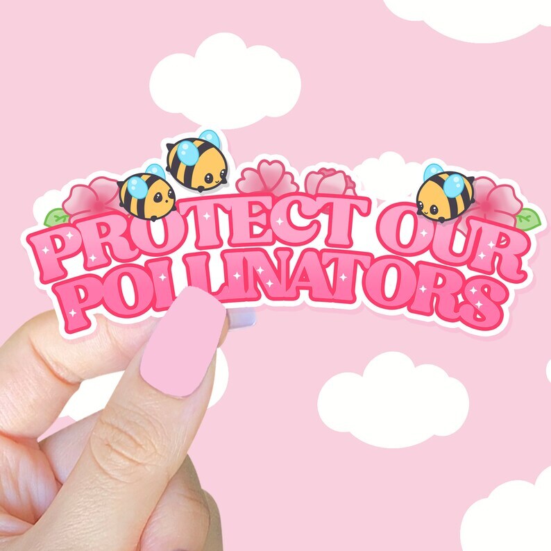 Bumbly Bee Protect Our Pollinators Die Cut Sticker | MakerPlace by Michaels