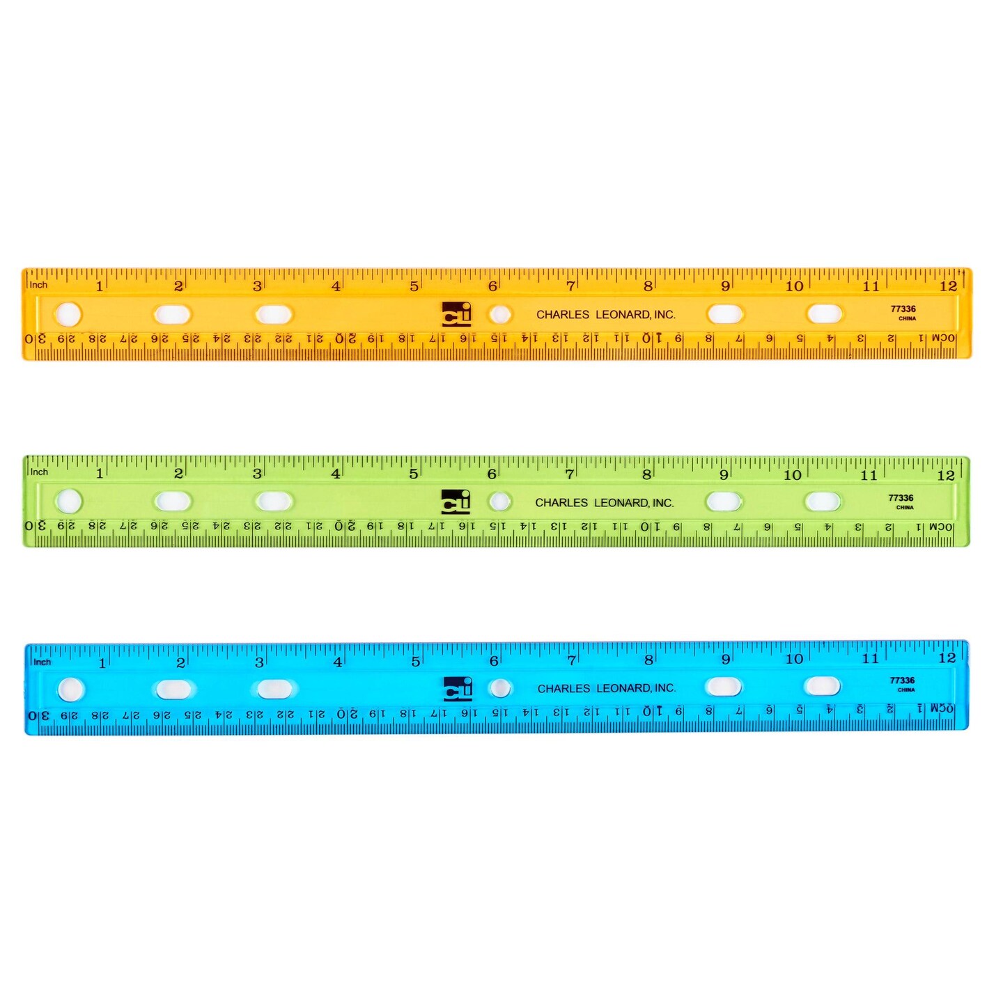 Plastic Ruler, 12", Translucent, Assorted Colors, Pack of 48 | Michaels