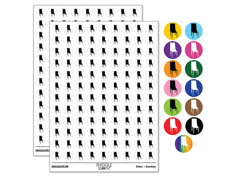 Chair Silhouette Solid 200+ 0.50" Round Stickers | Michaels