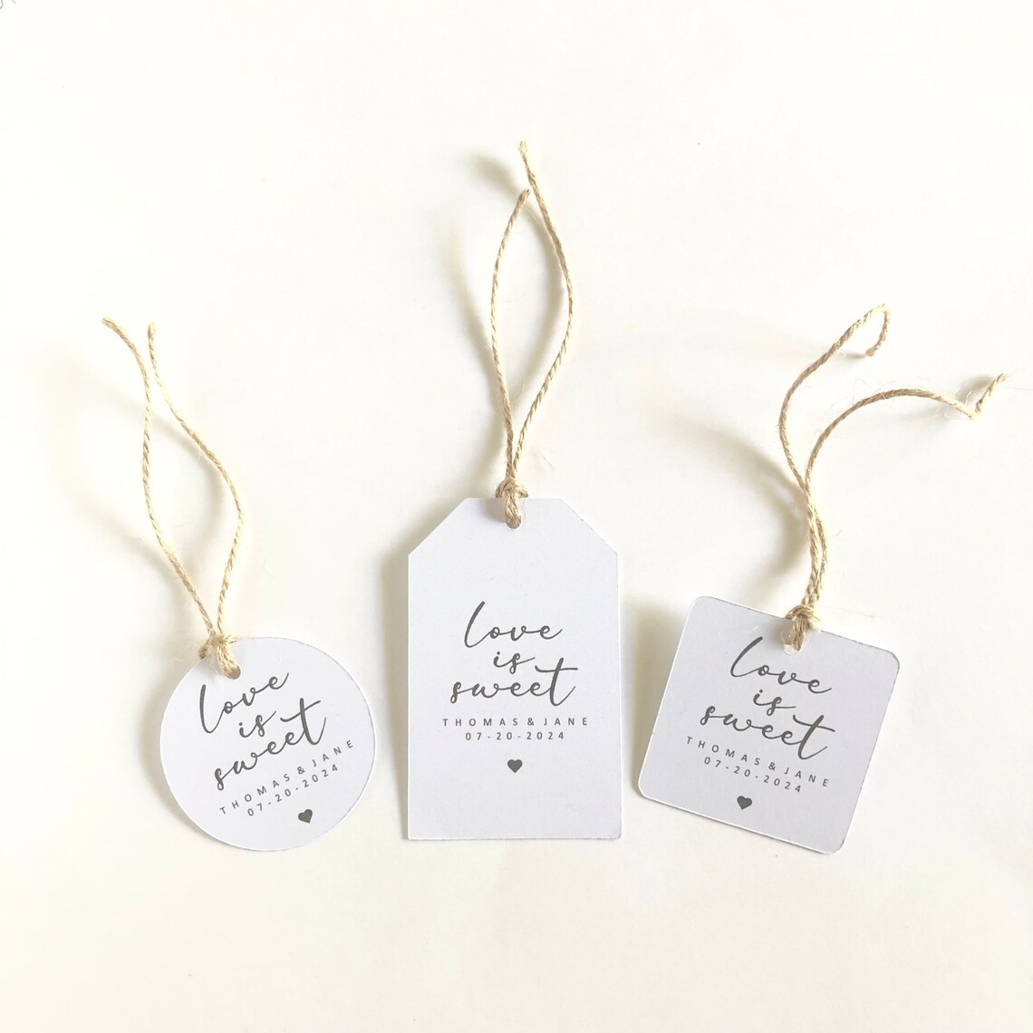 Love is Sweet Wedding favor gift tag personalized gift tag custom gift ...