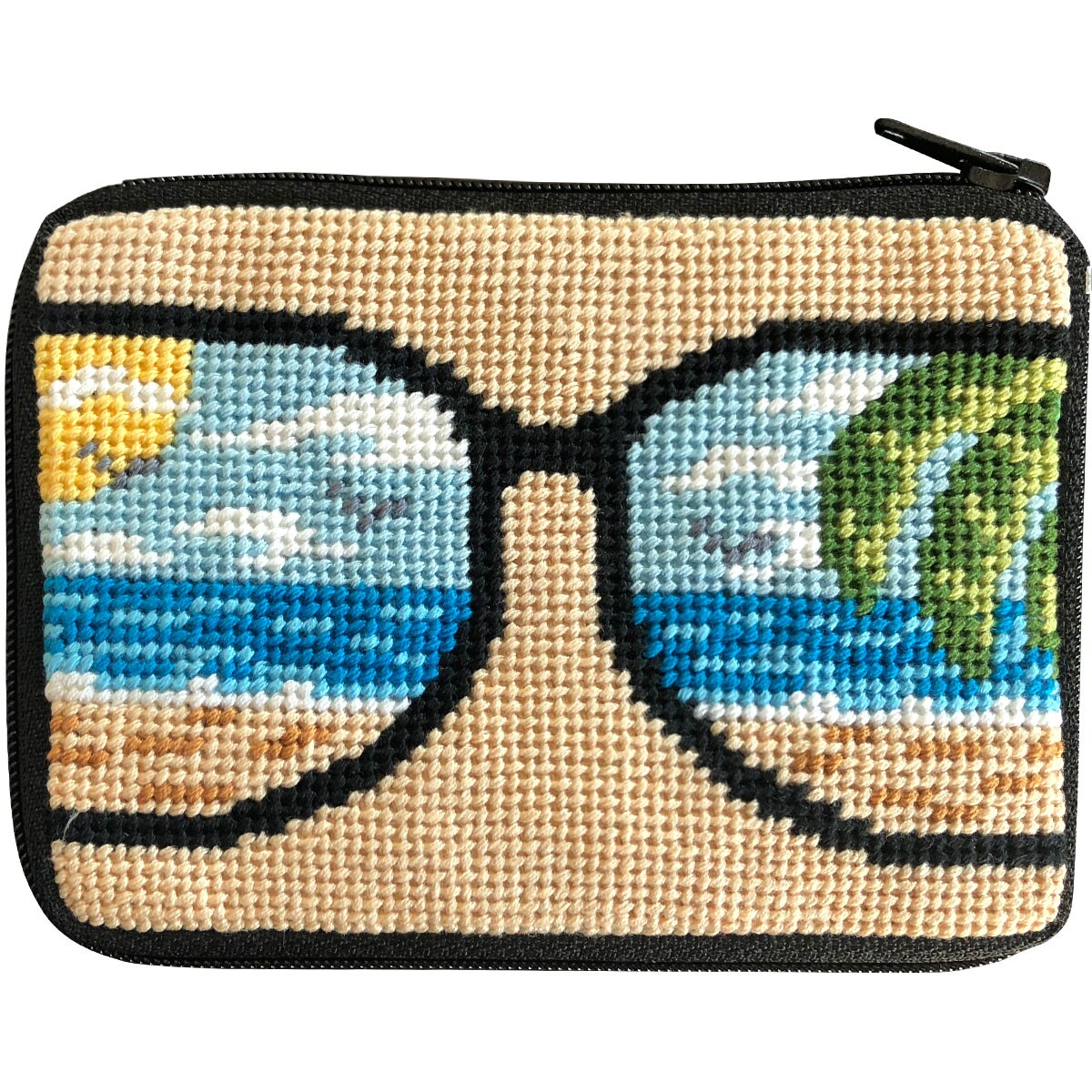 Life's a Beach Needlepoint Coin Purse Kit - Stitch & Zip | Michaels