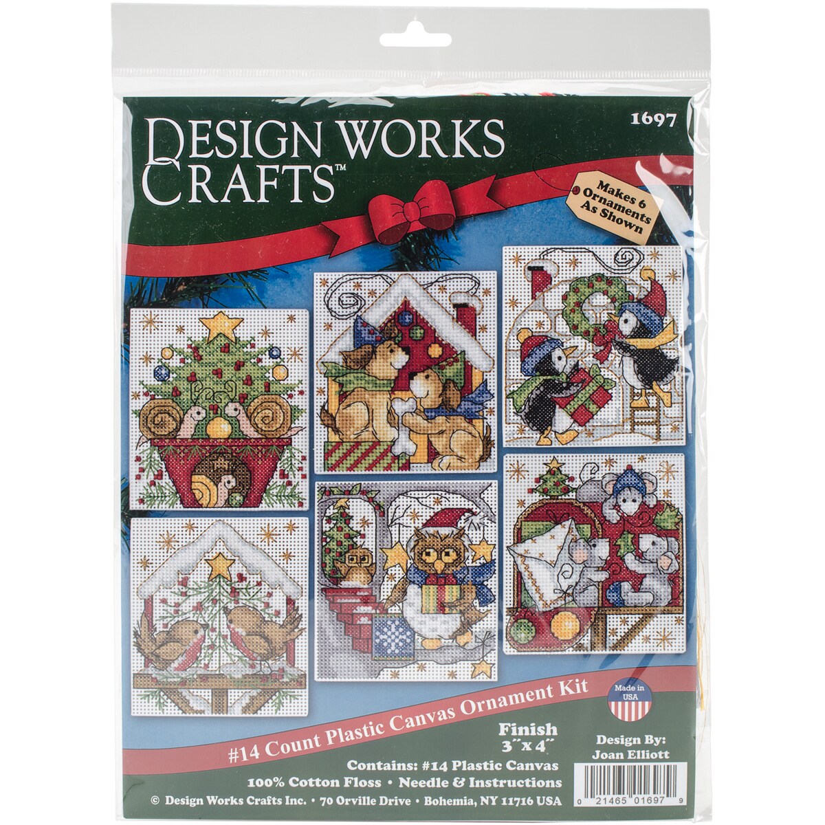 Design Works Counted Cross Stitch Kit 3.5"X4" Set of 6-Home For ...