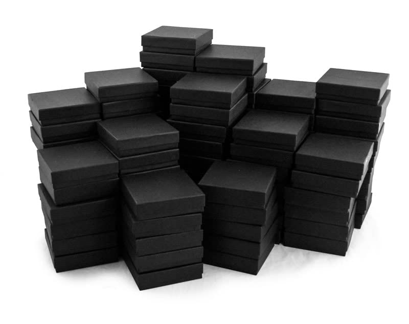 Matte Black Cotton Filled Jewelry Box #B33 (Case of 100) | Michaels