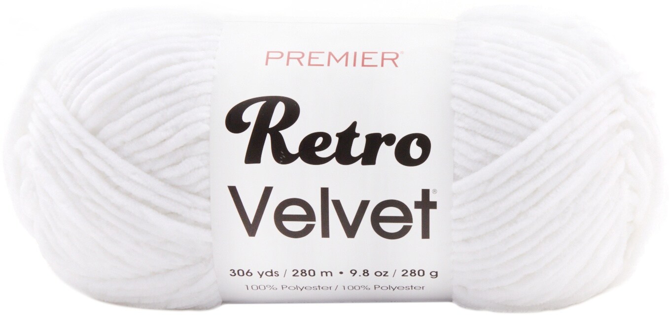 Premier Retro Velvet Yarn-White | Michaels