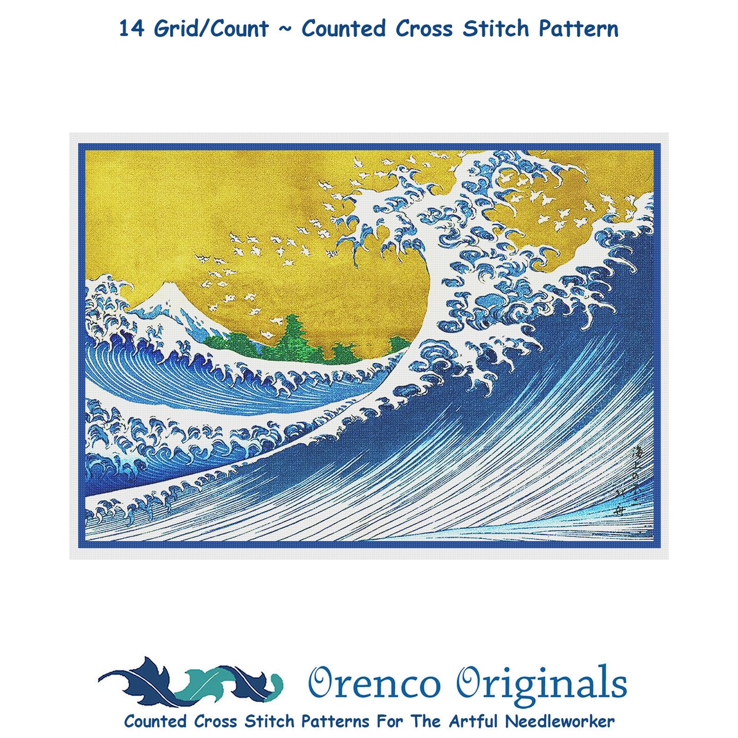The Colorized Wave Kanagawa by Japanese artist Katsushika Hokusai ...