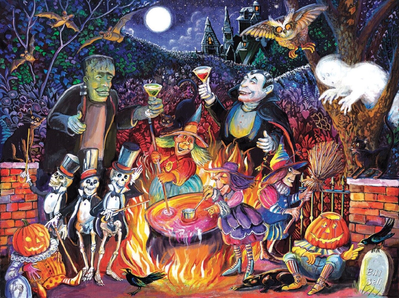 Sunsout Monster Party Time 1000 pc Halloween Jigsaw Puzzle 21831, Model ...