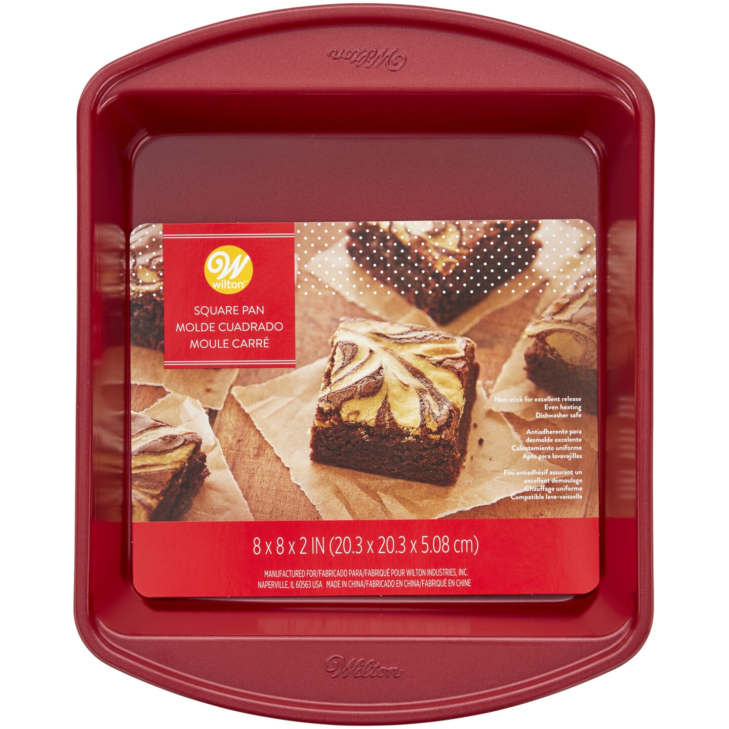 Wilton Non-Stick Square Cake Pan 8"X8"-Red, Count: 1, Model: W1010636 ...