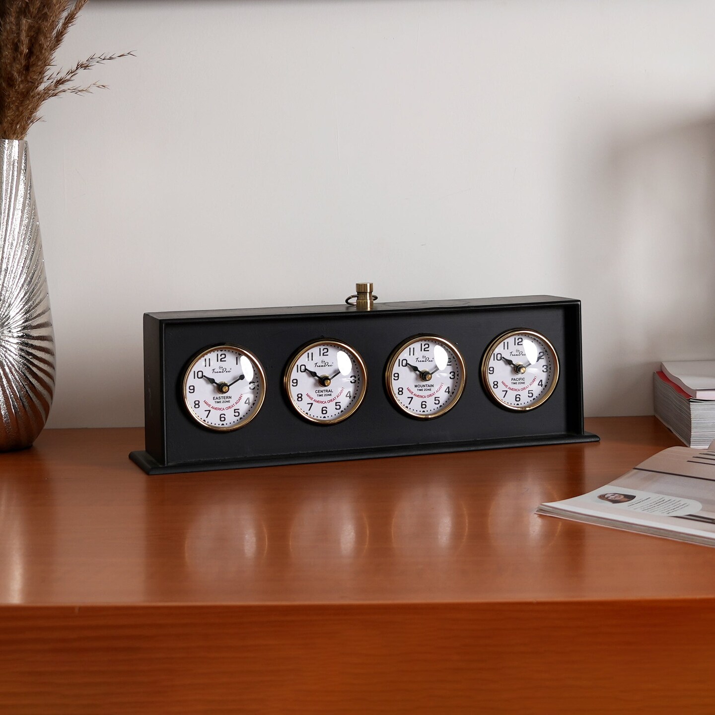 Modern & Decorative Time Zone Table Clock-Desk Clock For Home & Office ...