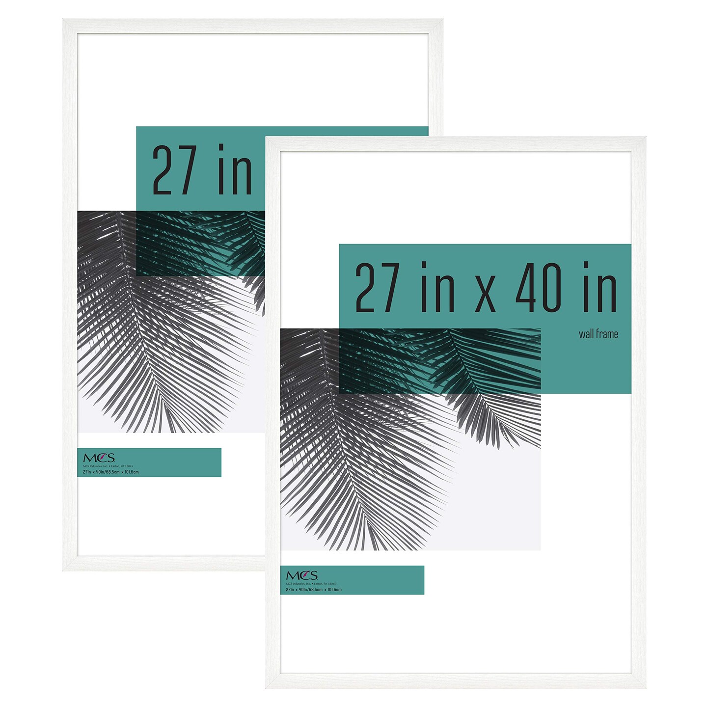MCS Studio Gallery 27x40 Poster Frame White Woodgrain, Vertical ...