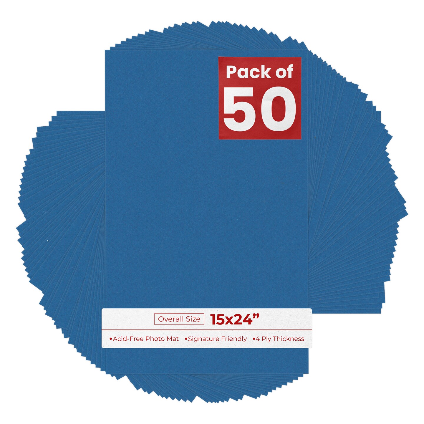 Royal Blue 15x24 Uncut Mat Board - Blank Sheets, No Opening, Color ...