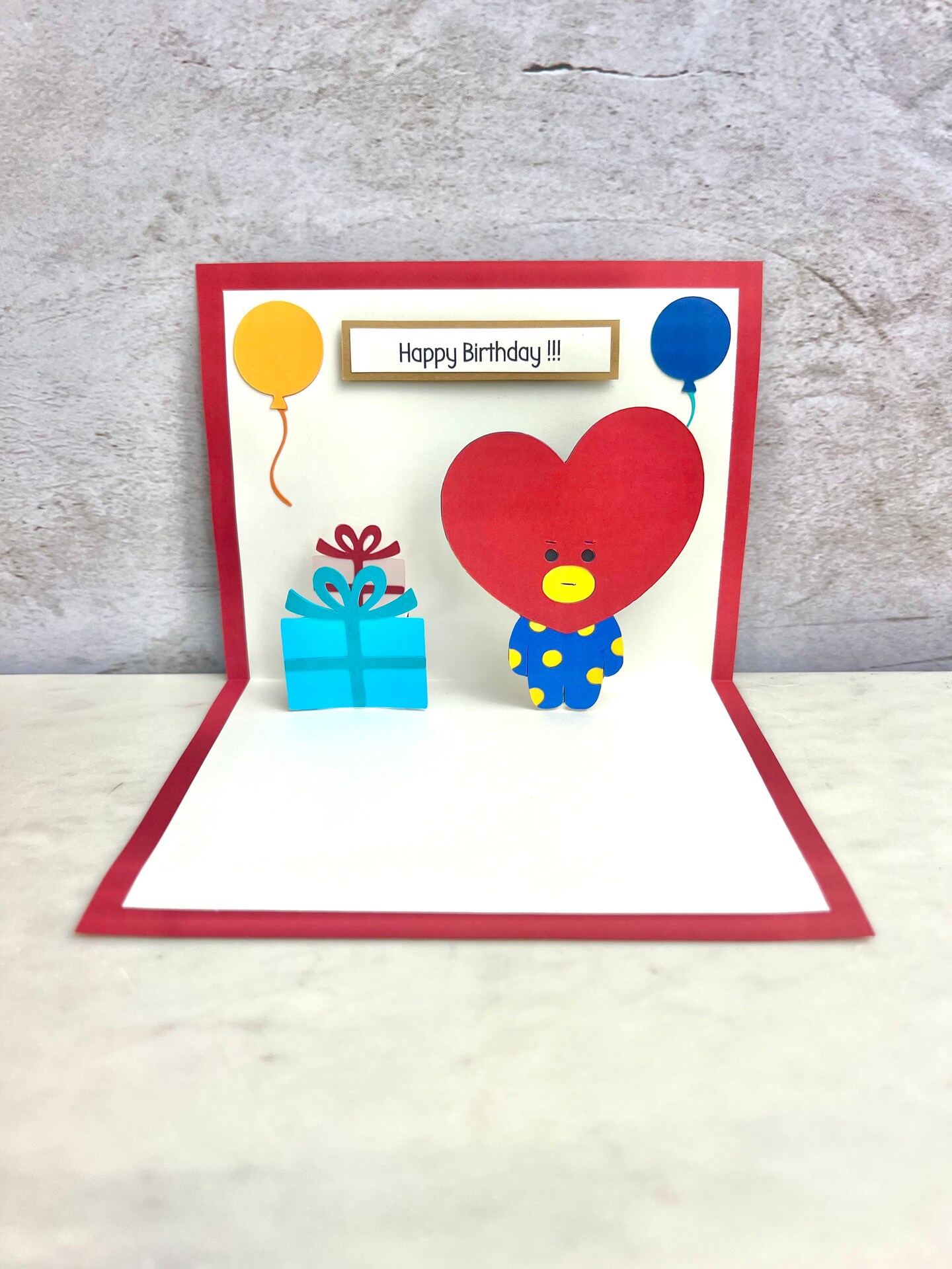 BT21 Tata Birthday Card - Pop Up Tata Card - BTS Tata | MakerPlace by ...