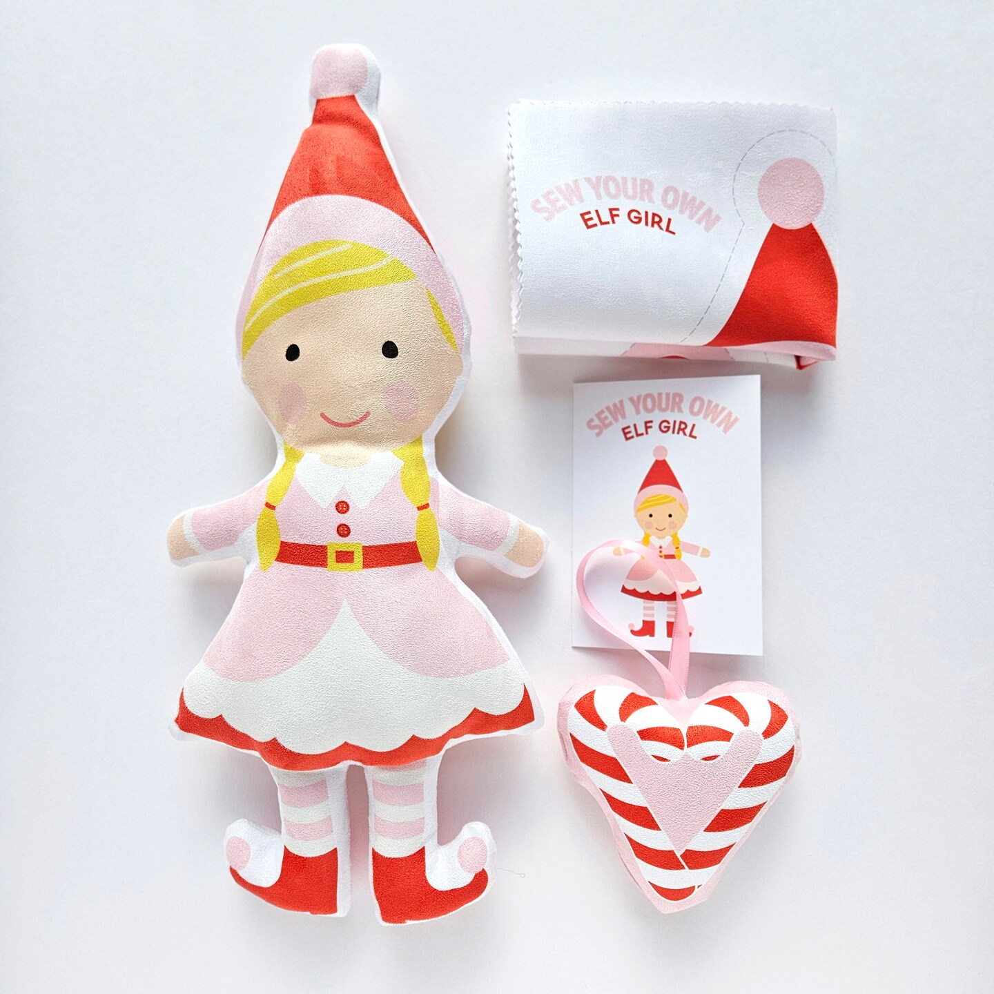 Personalized Christmas Elf Cut and Sew Doll Panel, Beginner Sewing ...