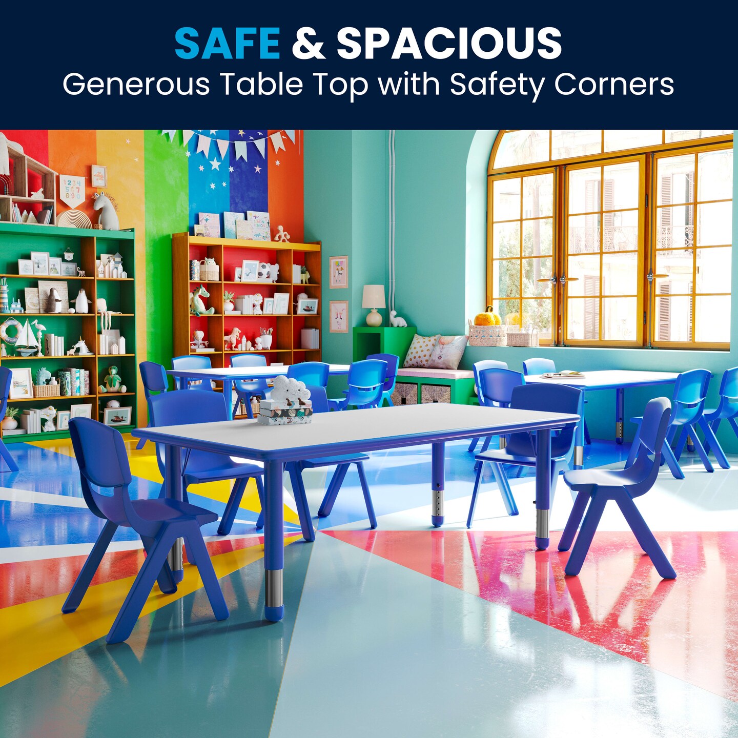 Emma and Oliver 23.625"W x 47.25"L Rectangular Plastic Height ...