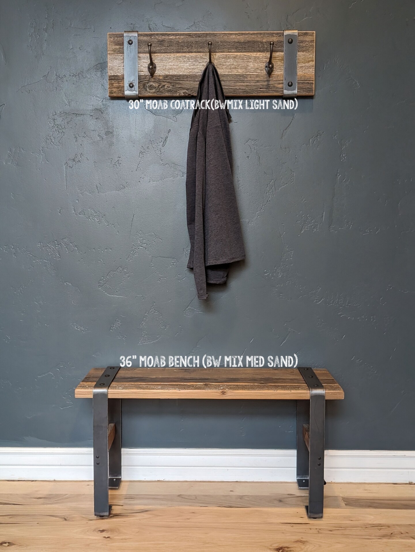 Entryway Bench with Storage MOAB Reclaimed Wood Ottoman Bench Narrow Wide Wooden Hallway Organization Mudroom Shoe Farmhouse Decor MakerPlace by Michaels