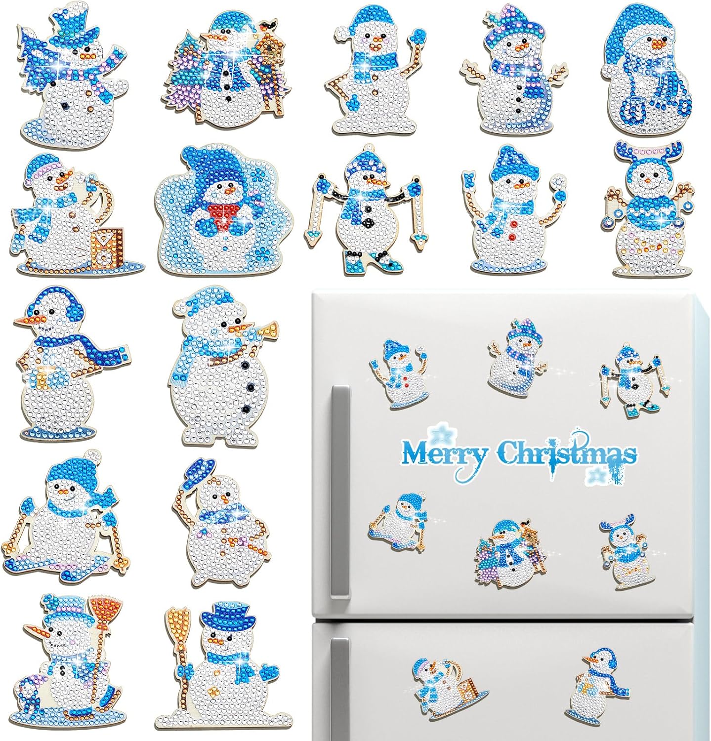 16 Pcs Diamond Painting Magnets DIY Diamond Painting Kits for Kids Gem ...