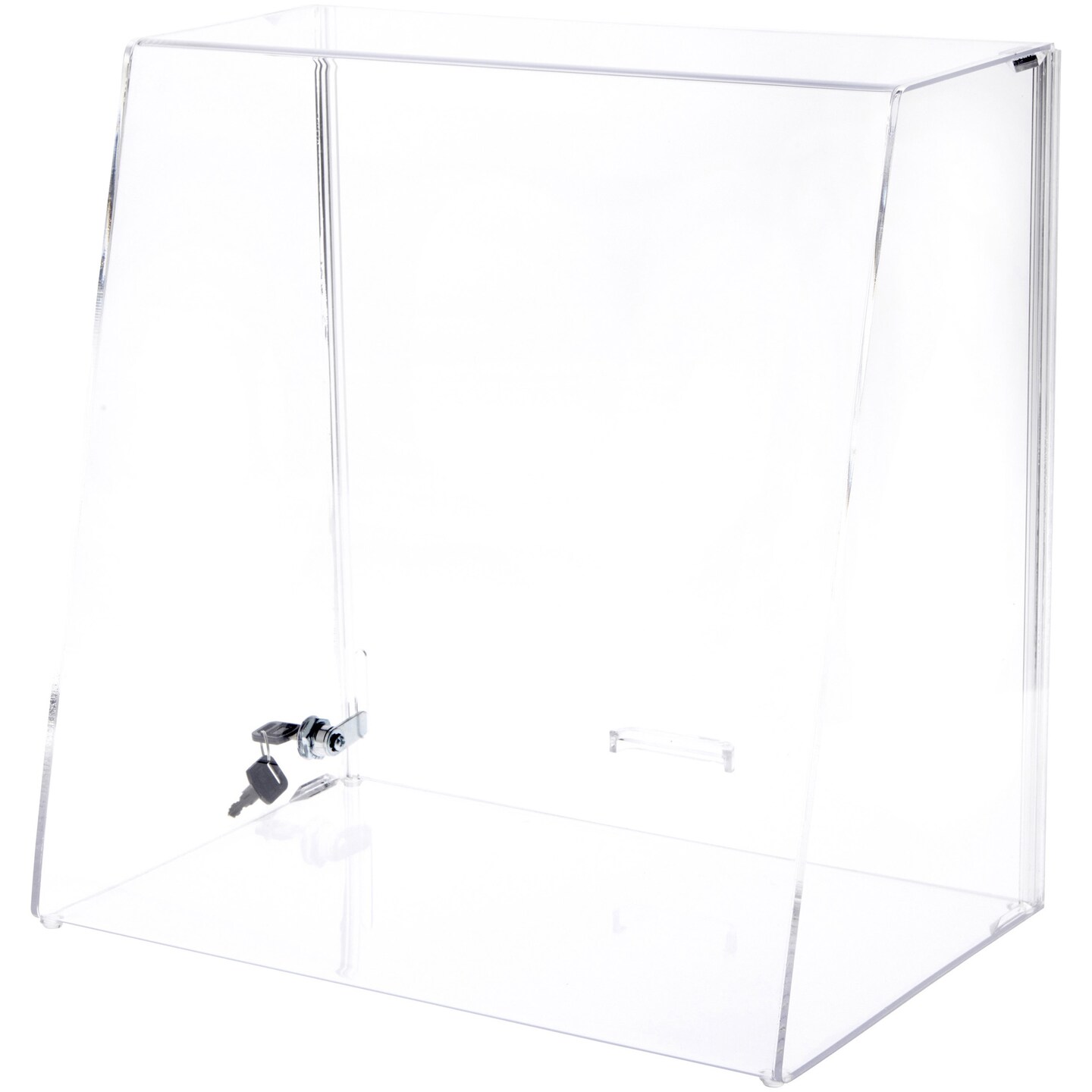 Plymor Clear Acrylic Locking Display Case with Slanted Front and ...