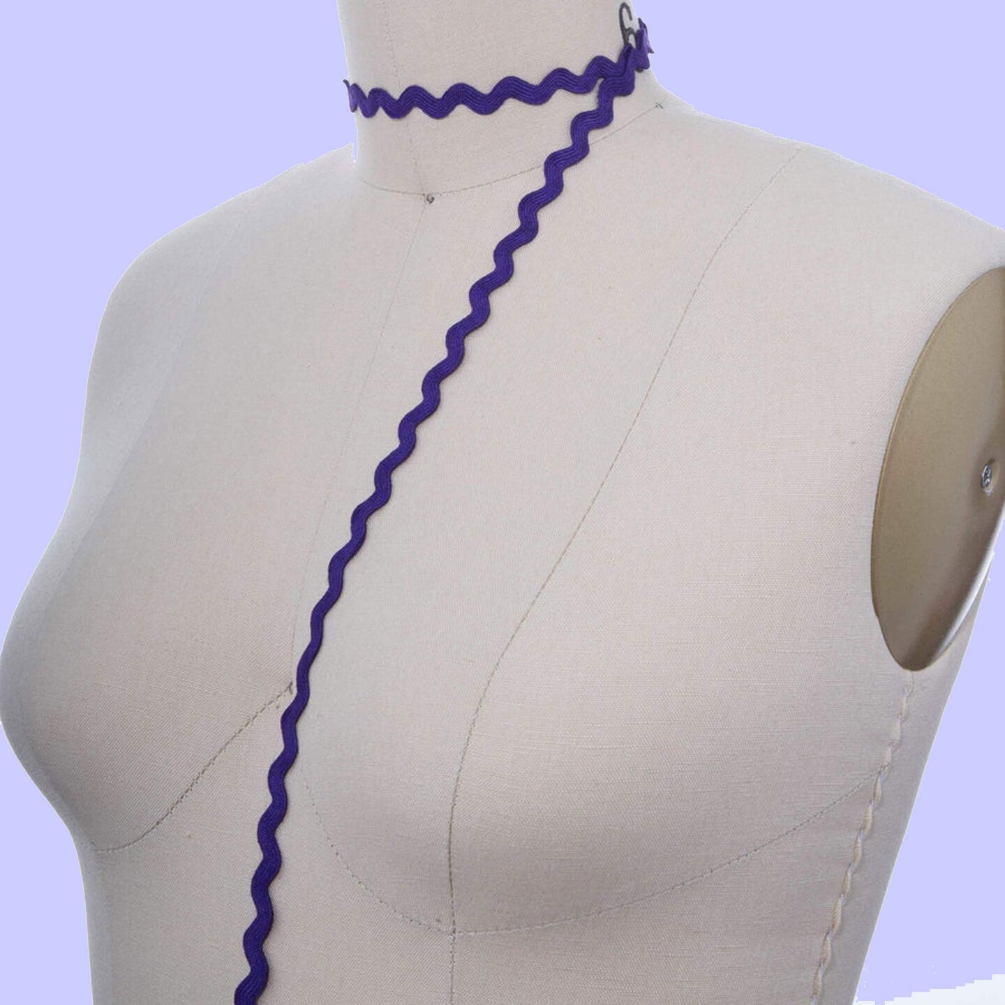 2 Yards Purple Cotton Ric Rac Trim Zigzag Ribbon for Sewing & Crafts ...