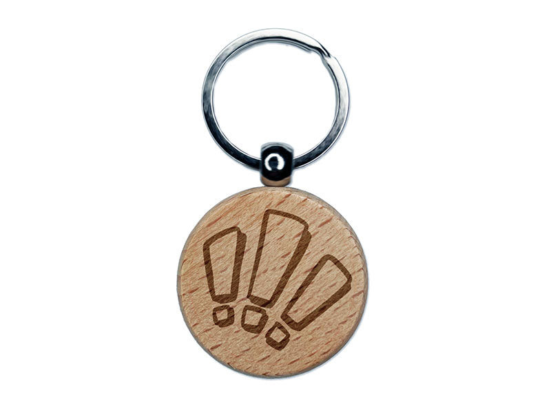 Shocked Surprised Startled Triple Exclamation Marks Engraved Wood Round ...