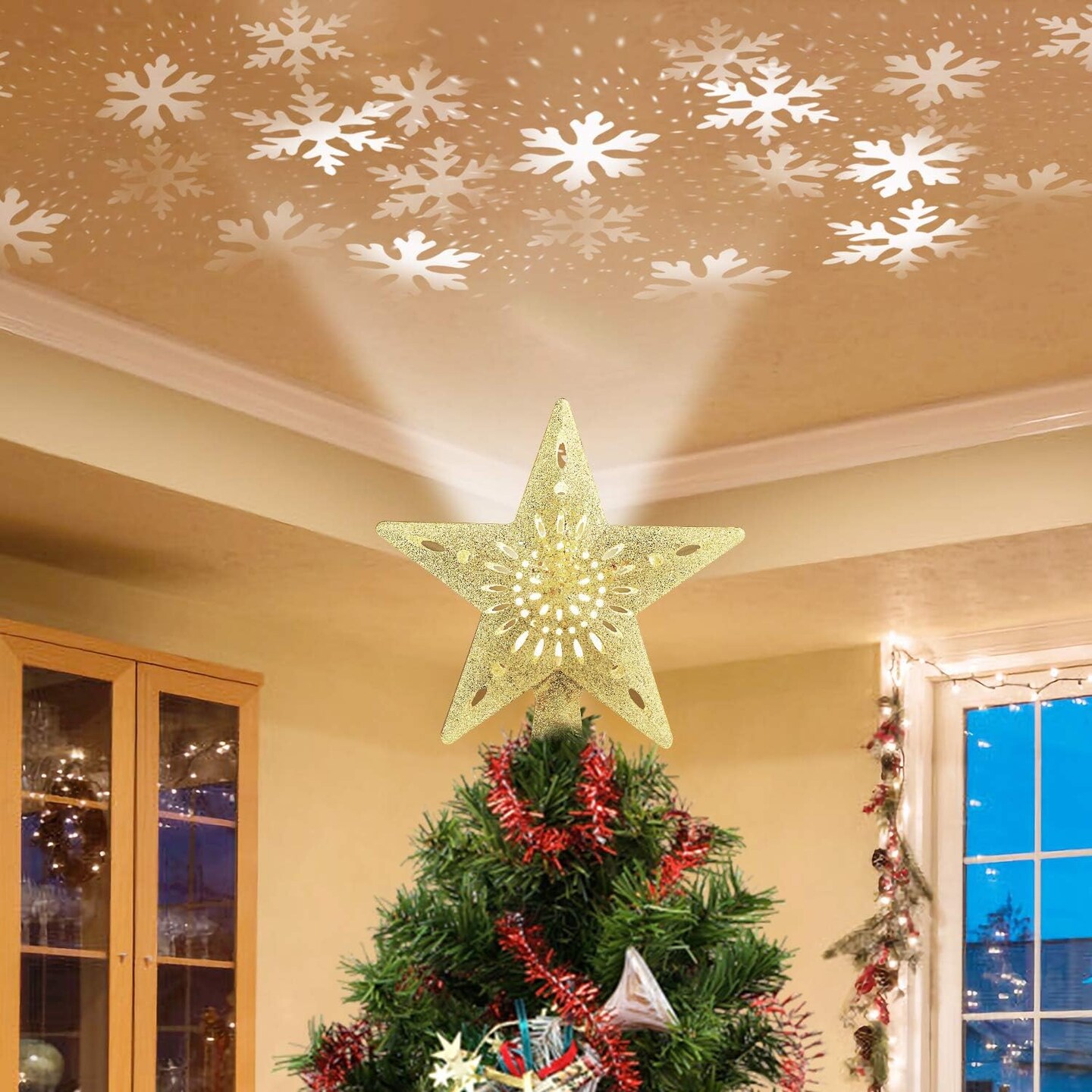 Christmas Tree Topper Lighted Star (Gold) | Michaels