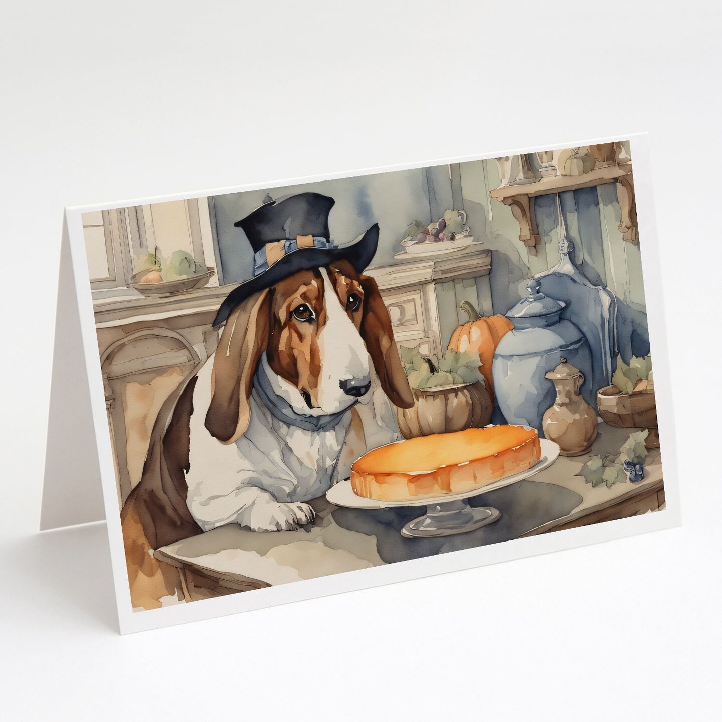 Edge Collections - 5" x 7" - Multicolor - Basset Hound Fall Kitchen ...