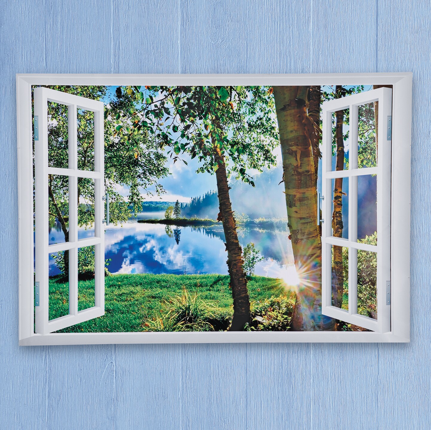 Collections Etc Realistic Lake View Window Removable Wall Decal | Michaels