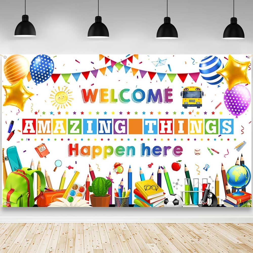 Welcome Back to School Backdrop Banner Decorations | Michaels