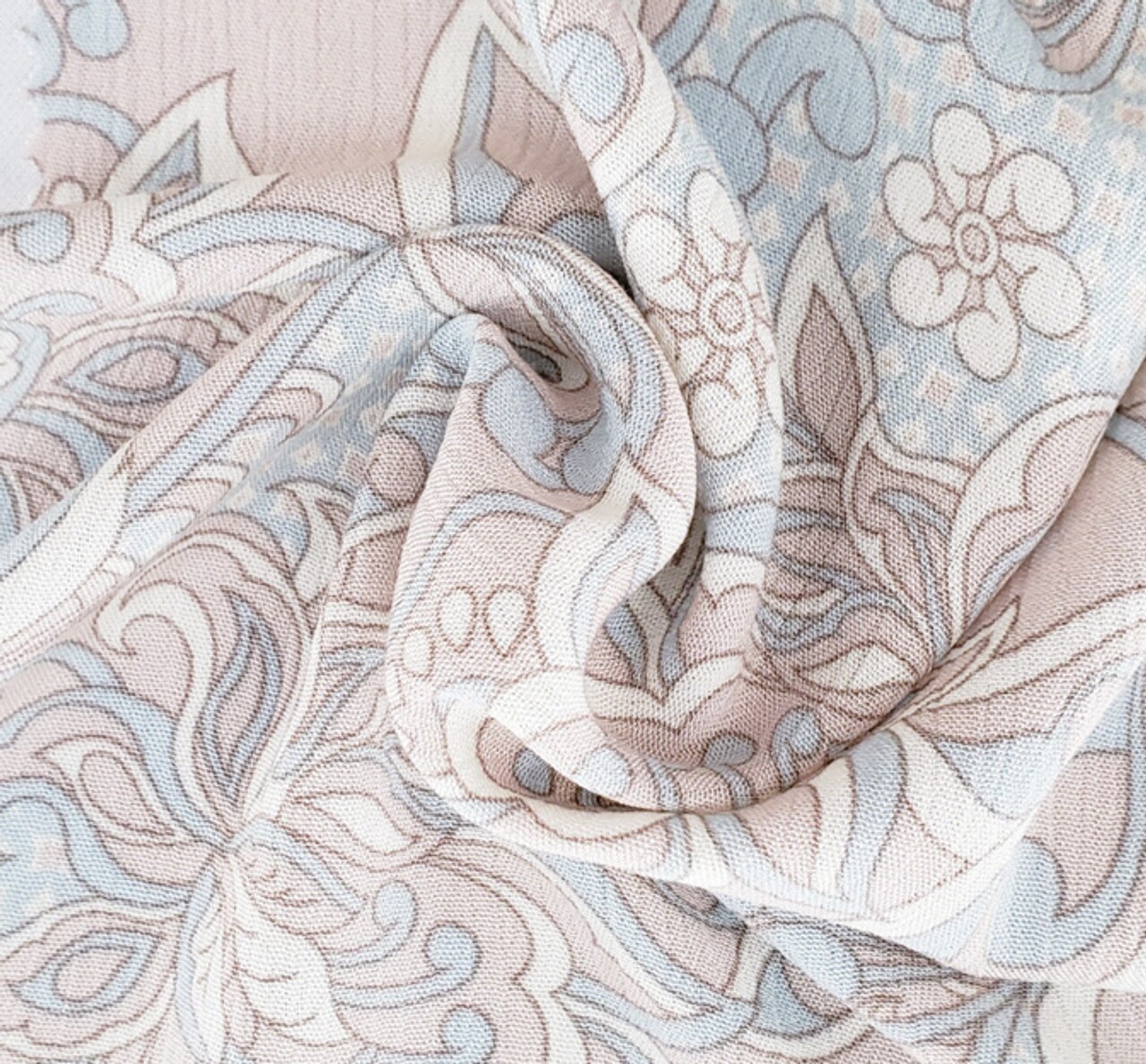 1 Yard Sky Gray Rayon Crinkle Crepon Fabric Lightweight Drapey Material ...