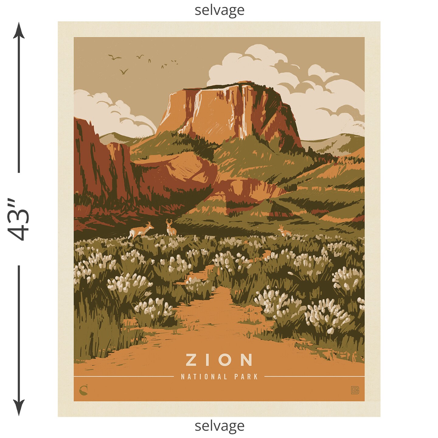 Zion Poster Panel (2024) (pd15094-panel) | National Parks | Anderson ...