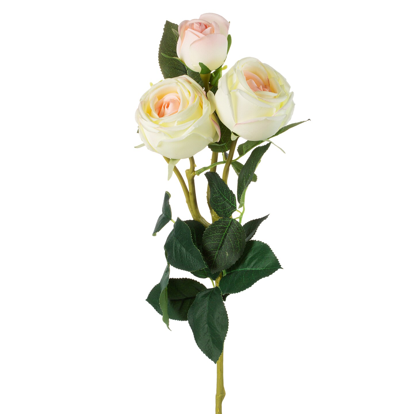 2 Pieces Rose Artificial Flowers Stem with 3 Heads Silk Rose Flowers ...