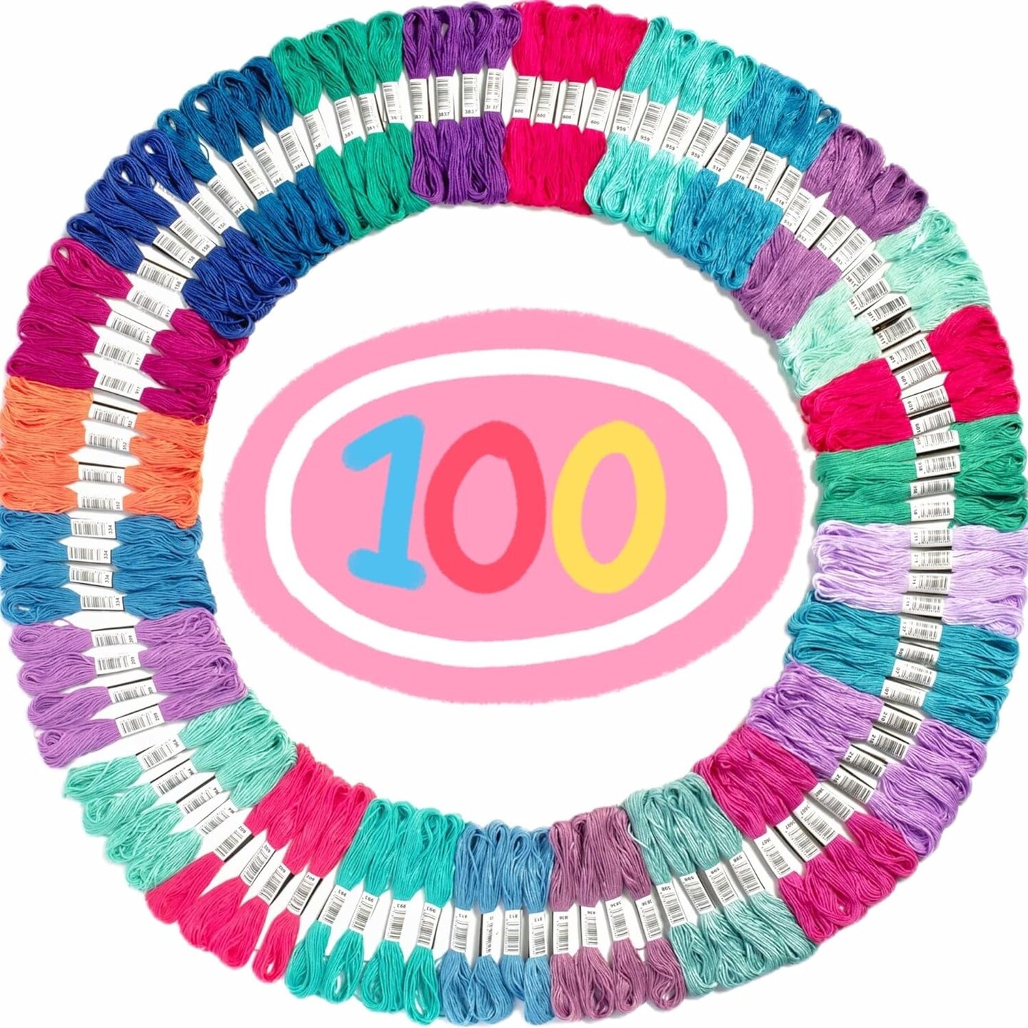 Athena’S Elements Embroidery Thread | Rainbow Themed Embroidery Floss ...