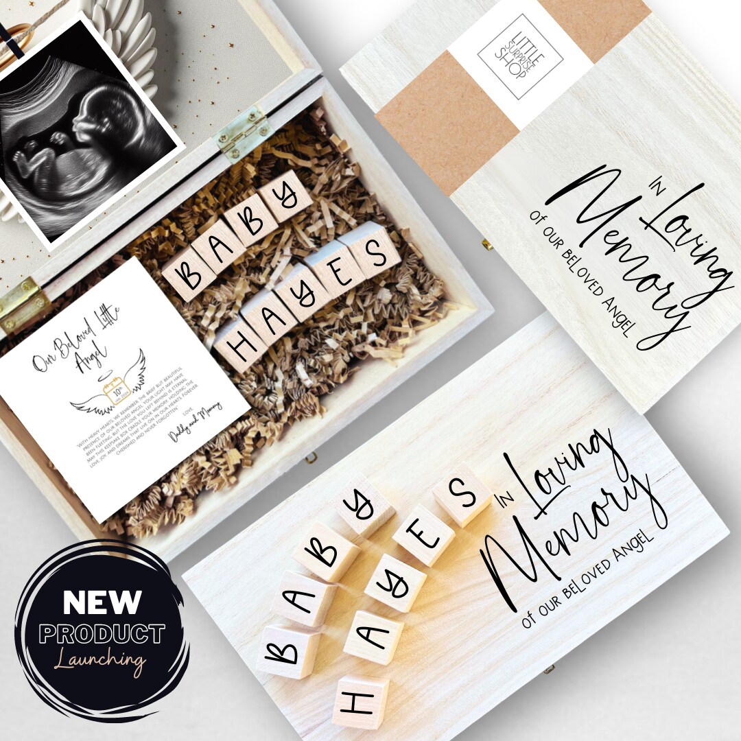 In loving memory of our beloved angel memorial engraved wood box ...