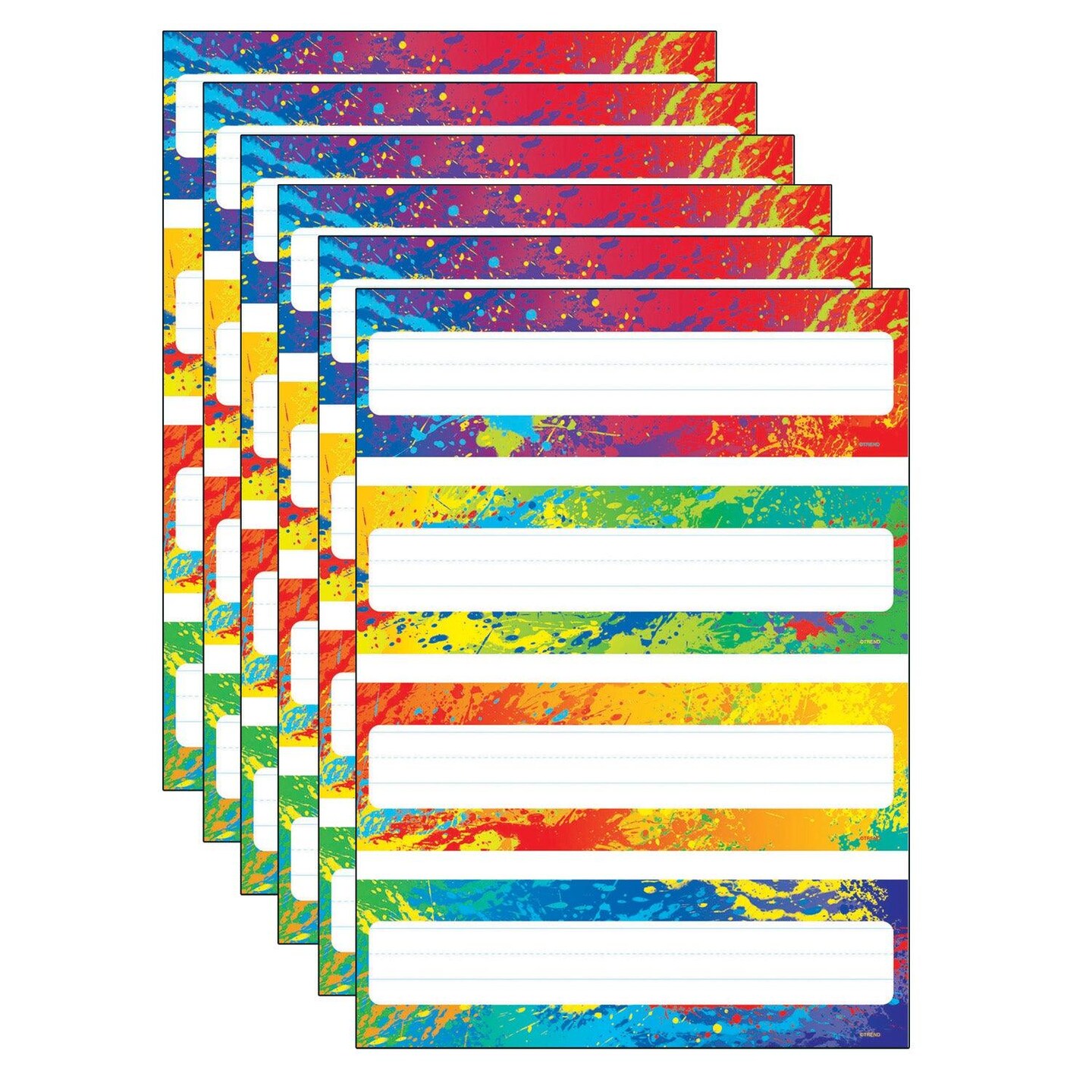 Splashy Colors Desk Toppers® Name Plates Variety Pack, 32 Per Pack, 6 ...