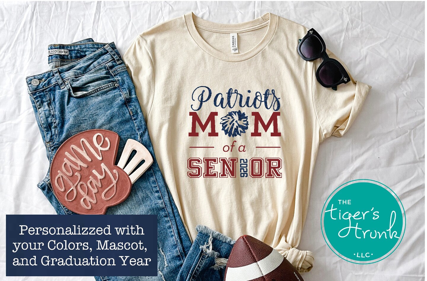 Class of 2025 Senior Cheer Mom, Customized Mascot Back to School ...