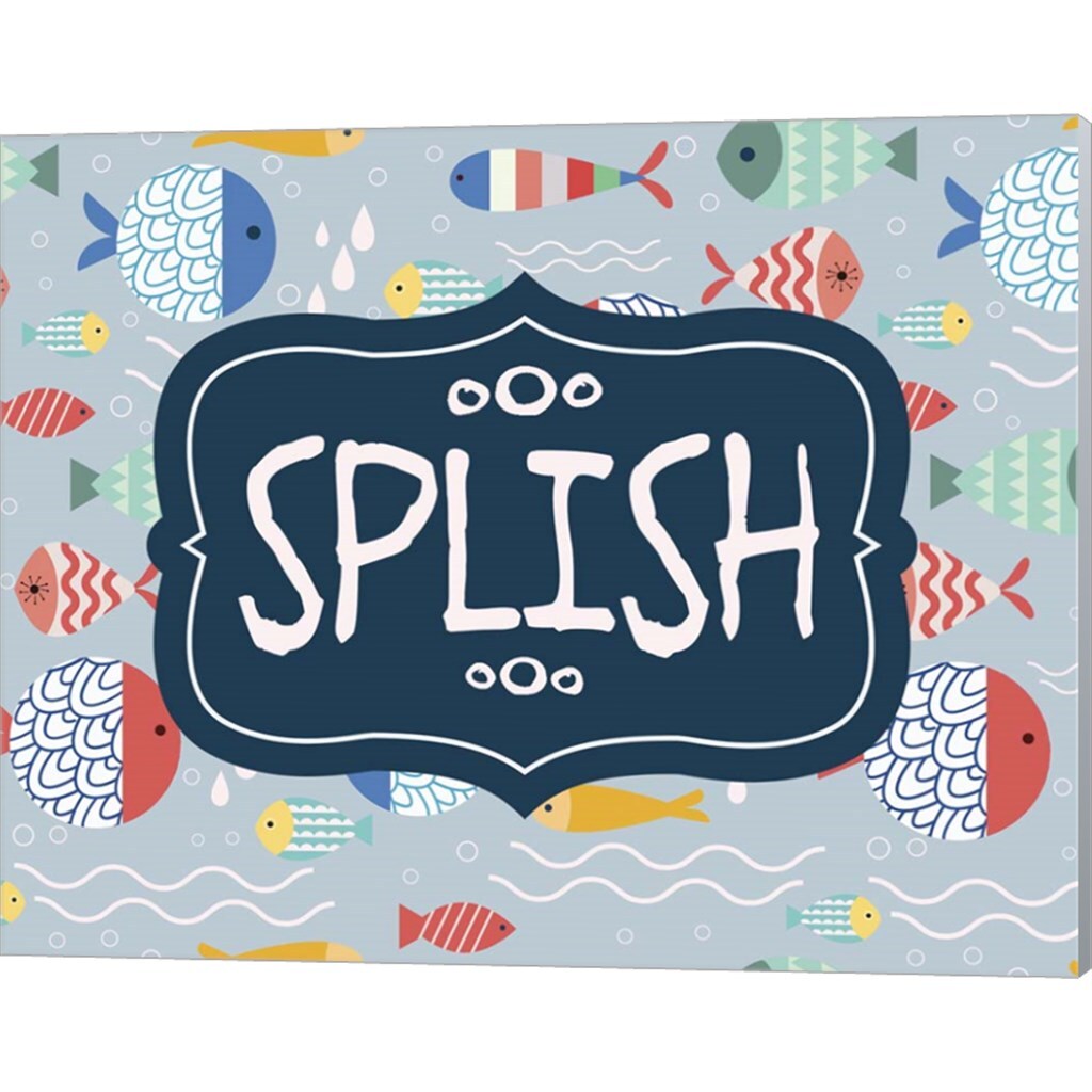Splish and Splash Fish Pattern Blue Part I by Color Me Happy 20" x 16 ...