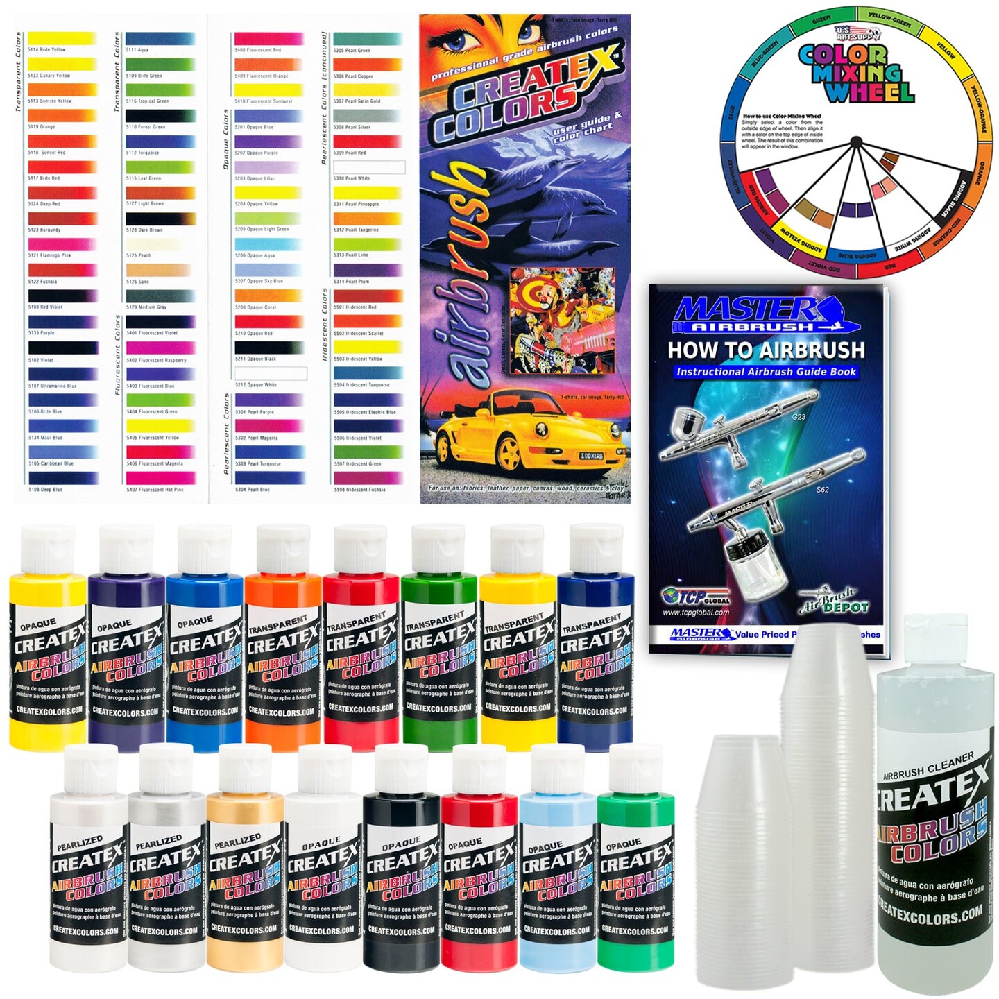 Super 16 Color Starter Kit - Pack of 50 - 1 Ounce Paint Mixing Cups ...