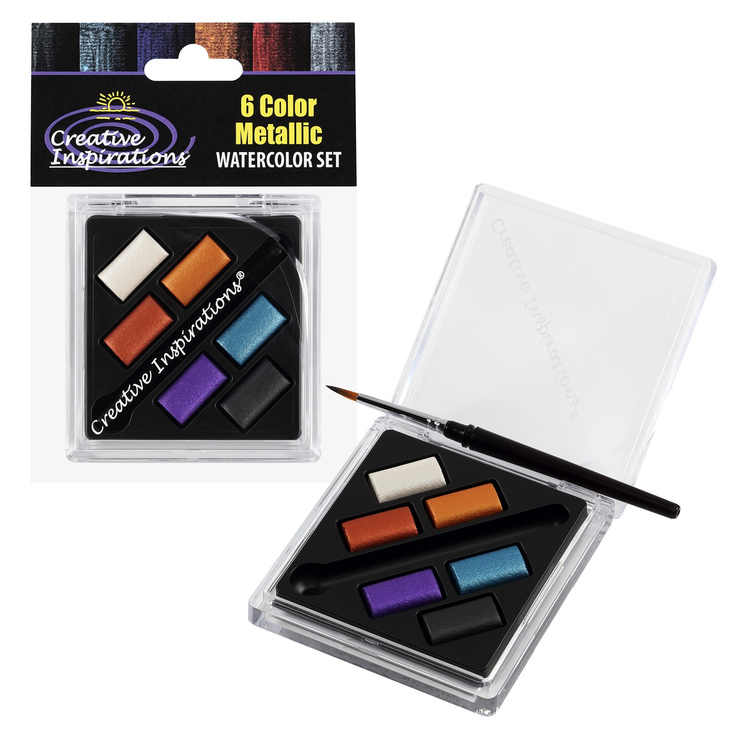Creative Inspirations Professional Watercolor Paint Sets - Compact Half ...