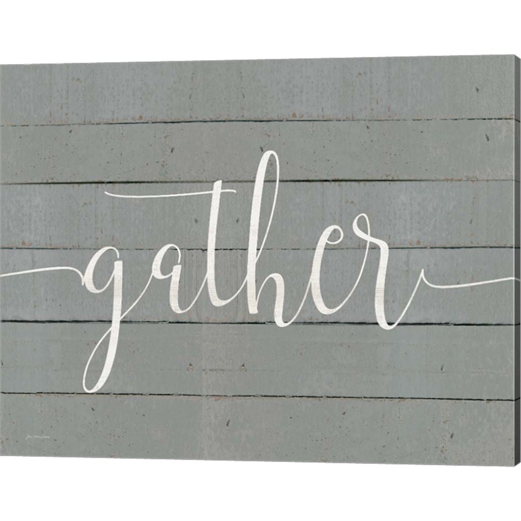 Rustic Gather Script by Jo Moulton 20" x 16" Canvas Wall Art | Michaels