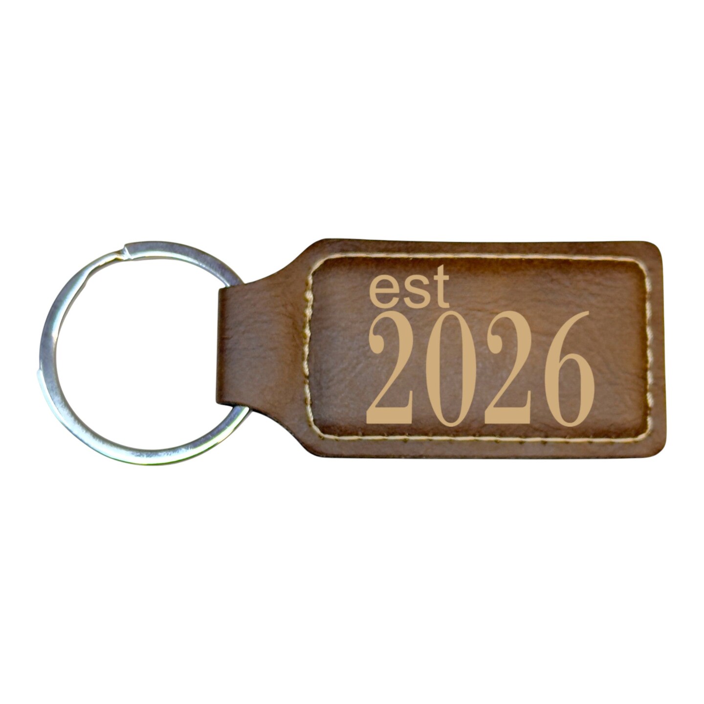Keychain - Rectangle - Est 2026 - Leather | Michaels