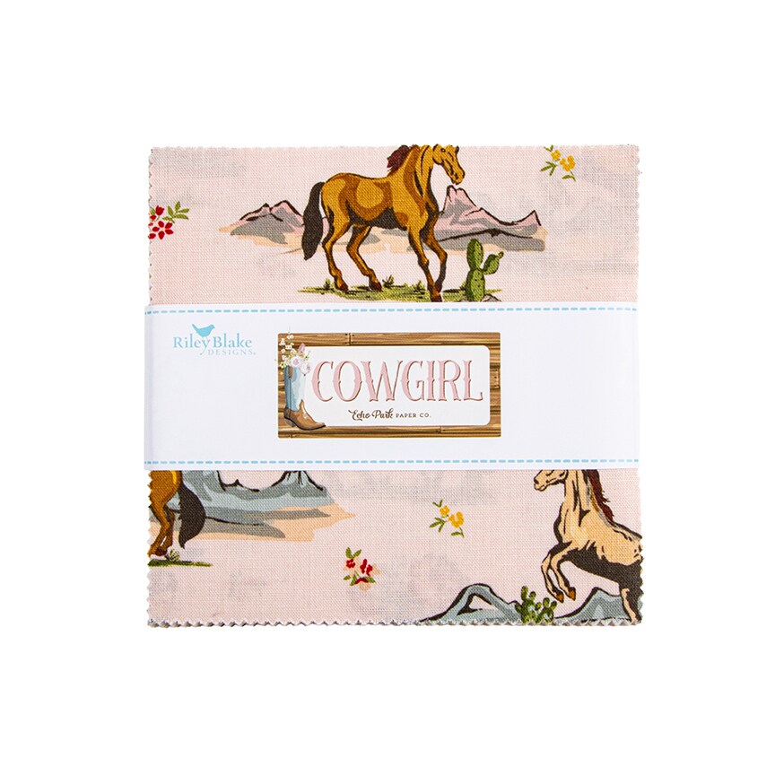 Cowgirl 5" Square Pack (Charm Pack / 5" Stacker) by Riley Blake (5 ...