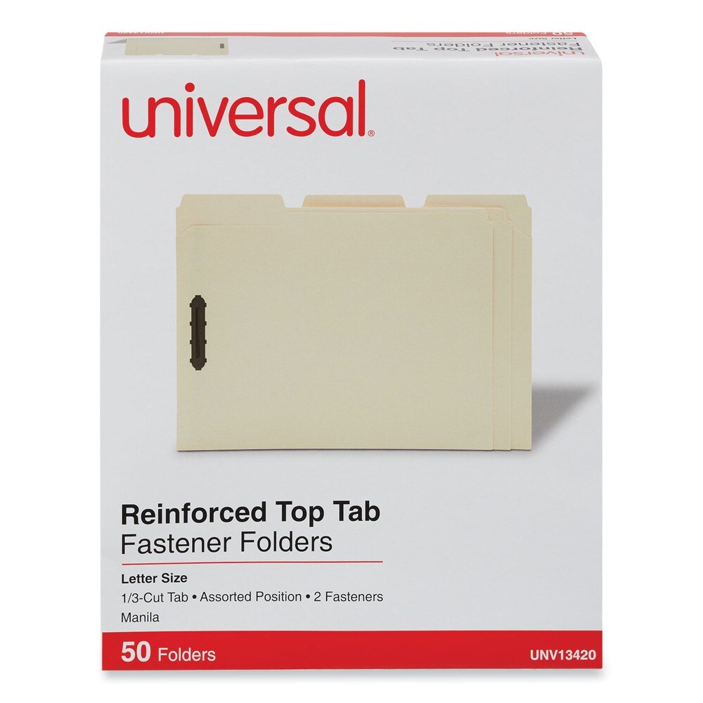 Universal 1/3 Cut Tab Letter Size Deluxe Reinforced Top Tab Folders ...