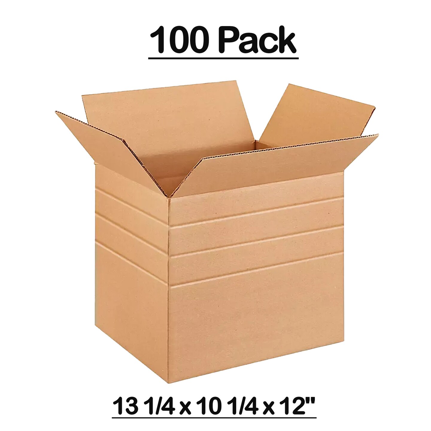 100 Pack Heavy Duty Multi Depth Corrugated Cardboard Boxes for Mailing ...